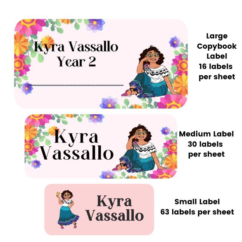 Zaky's Stationery - Online Shop. Labels for Girls