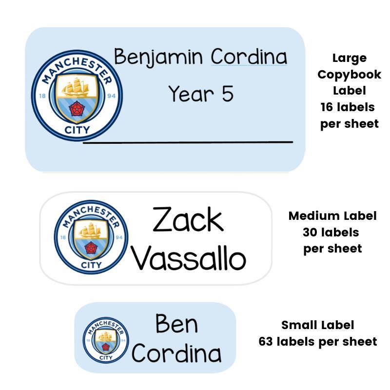 Zaky's Stationery - Online Shop. Football Team Labels