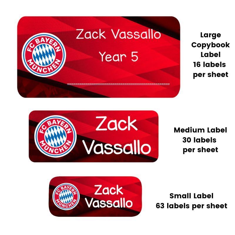 Zaky's Stationery - Online Shop. Football Team Labels
